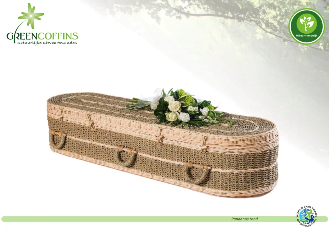 Green Coffin, Pandanus rond – De Vene Uitvaartbenodigdheden